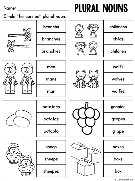 Singular To Plural Nouns Worksheets
