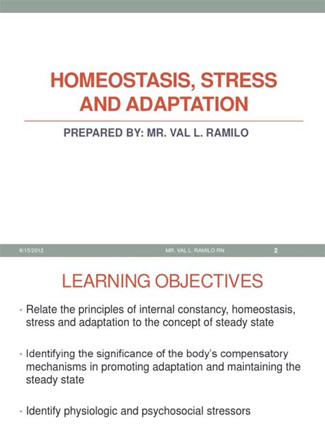 Homeostasis Stress And Adaptation Ppt2a Pdf Stress Biology