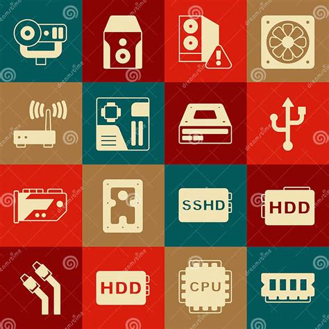 Set Ram Random Access Memory Hard Disk Drive Hdd Usb Case Of