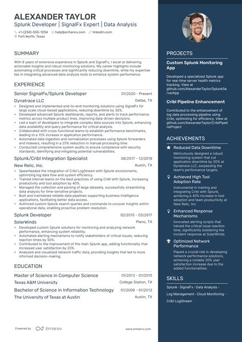5 Splunk Developer Resume Examples And Guide For 2024
