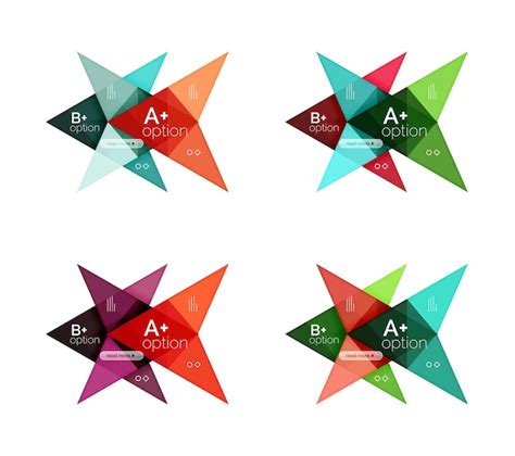 Premium Vector Colorful Arrow Option Infographics Banners Business