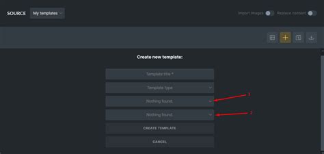 two issues in the template creation section in builder feature