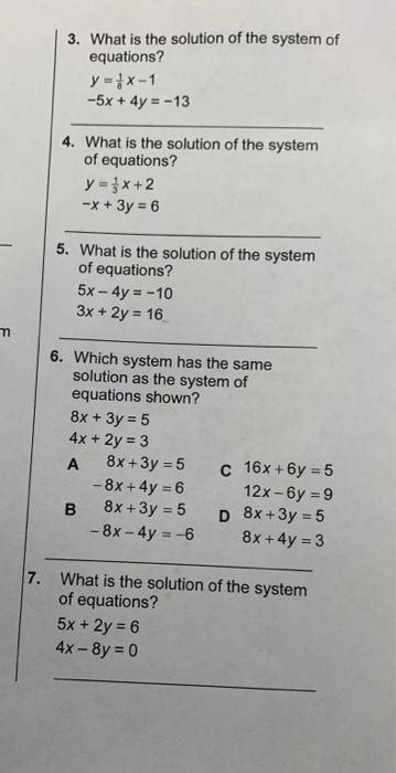 Solved 3 What Is The Solution Of The System Of Equations