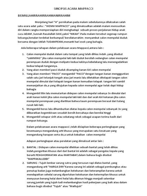 Sinopsis Acara Mappacci Pdf