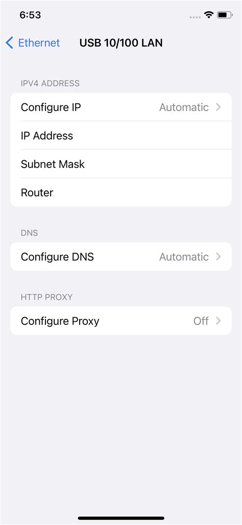 IOS 15 Ethernet No Connection R IOSBeta