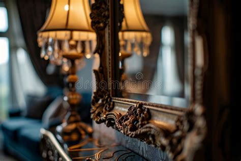 Modern Room With Stylish Mirror Interior Design Stock Illustration