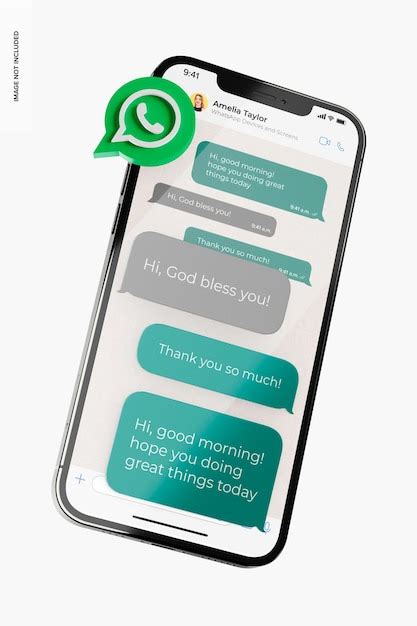 Premium Psd Whatsapp Chat Screens Mockup Floating