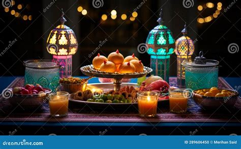 a richly decorated table filled ai generative stock illustration