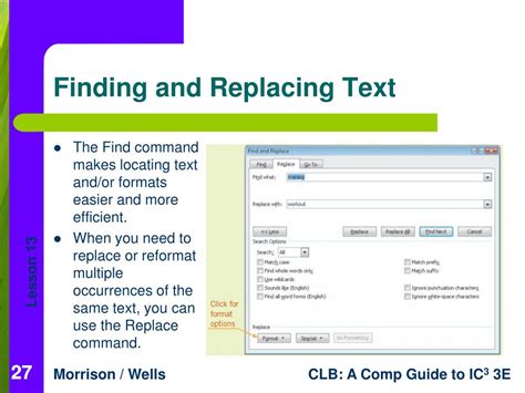 Ppt Lesson 13 Editing And Formatting Documents Powerpoint