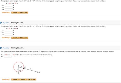 Solved This Problem Refers To Right Triangle ABC With C Chegg
