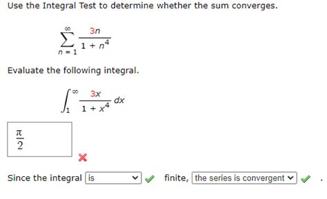 Solved Use The Integral Test To Determine Whether The Sum Chegg