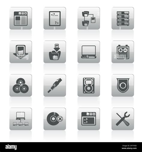 Server Side Computer Icons Vector Icon Set Stock Vector Image And Art