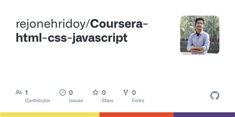 Github Rejonehridoycoursera Html Css Javascript