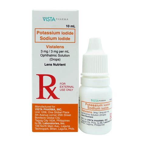 Vistalens Potassium Iodide Sodium Iodide 3mg 3mg Per Ml Ophthalmic