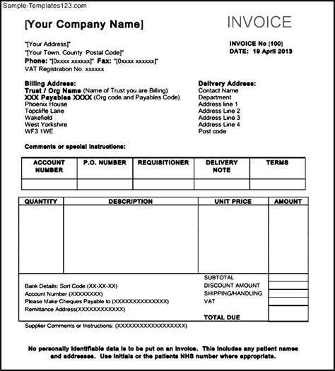 Example Of Vat Only Invoice At Vivian Beck Blog