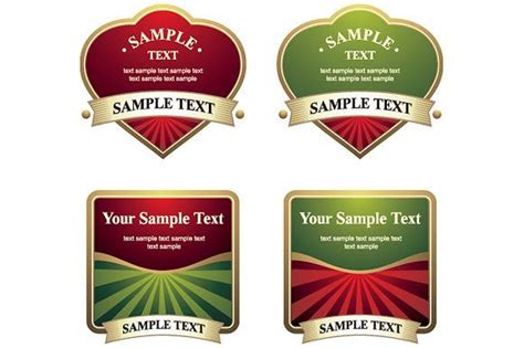 Set Of Design Label Elements