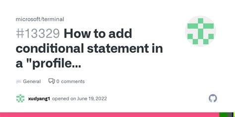 How To Add Conditional Statement In A Profile Commandline