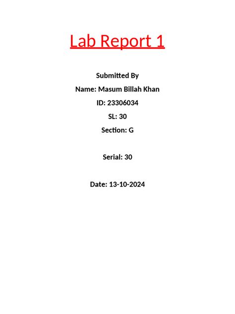 lab report 23306034 lab2 pdf