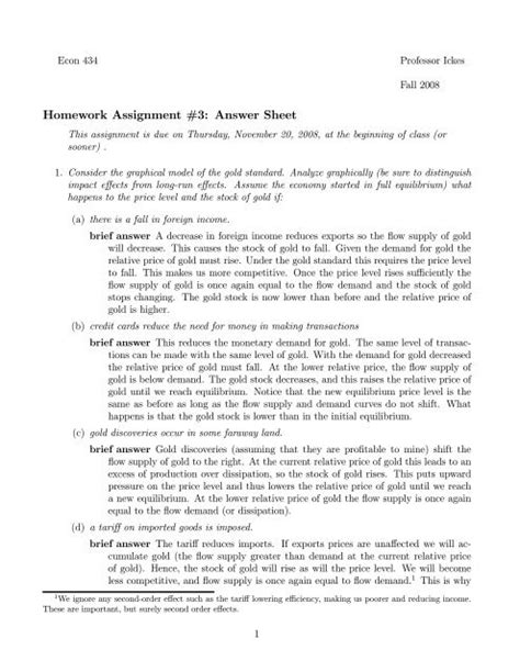 Homework Assignment 3 Answer Sheet