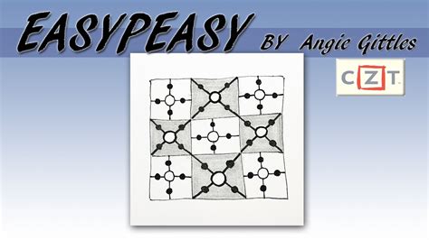 如何畫一般圖樣How to draw the Tangle Pattern EASYPEASY YouTube