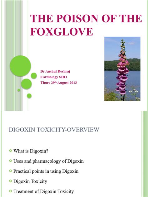 Digoxin Toxicity Pdf Medical Specialties Clinical Medicine