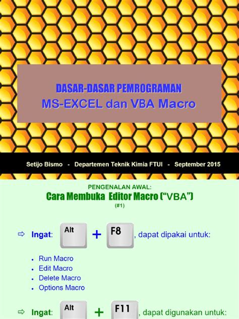 dasar dasar pemrograman ms excel dan vba macro pdf pdf computers