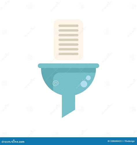 Sales Funnel Showing Document Falling Through Marketing Filter Stock