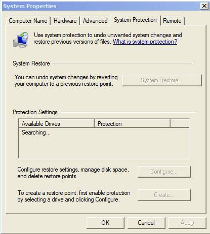 Cannot Create Restore Points Solved Windows 7 Forums