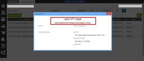 ERROR LAPOR SPT GAGAL Data Di Tolak DJP Dengan Keteragan E CLA Ultima Tekno Solusindo