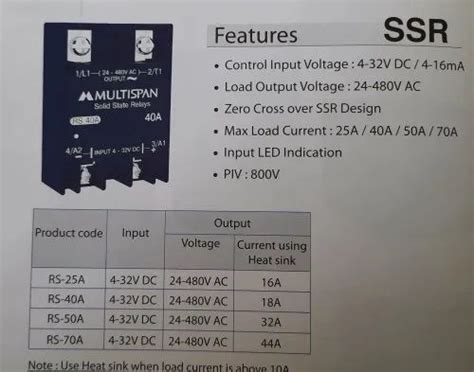 Solid State Relay Ssr Model Name Number SR A At Rs Piece In Pune