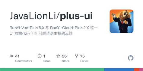 Github Javalionliplus Ui Ruoyi Vue Plus 5x 与 Ruoyi Cloud Plus 2x