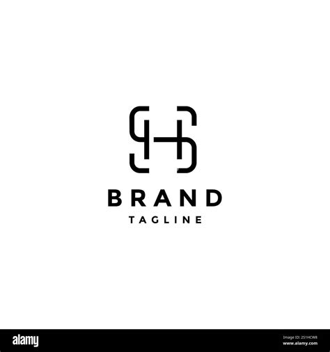 simple initial letter sh shot logo design camera focus icon on initial
