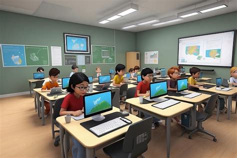 Premium Photo Dynamic Illustration Students Simulating Experiments In