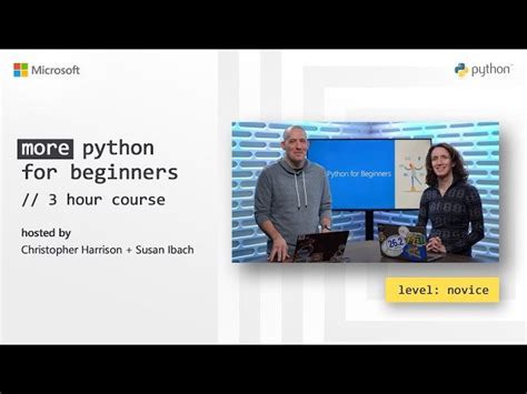 free video more python for beginners from microsoft class central