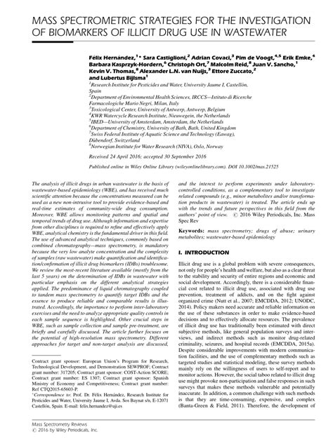 Pdf Mass Spectrometric Strategies For The Investigation Of Biomarkers