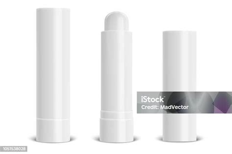 벡터 현실적인 3d 흰색 빈 광택 닫히고 립 밤 스틱 열 또는 위생 립스틱 세트 흰색 배경에 고립의 근접 촬영 그래픽에 대 한 서식 파일을 디자인 벡터 이랑 화장품 포장