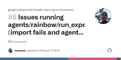issues running agents rainbow run experiment py import fails and agent