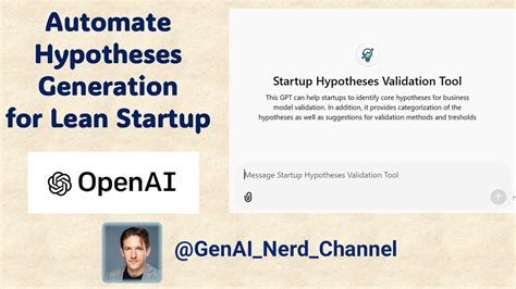 Generating And Validating Startup Hypotheses A Smarter Way With Generative Ai