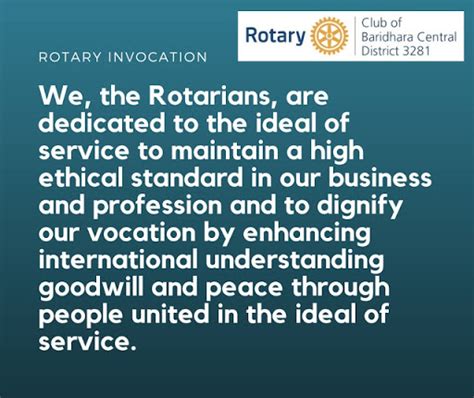 Rotary Club Of Baridhara Central Rcbc Rotary Invocation