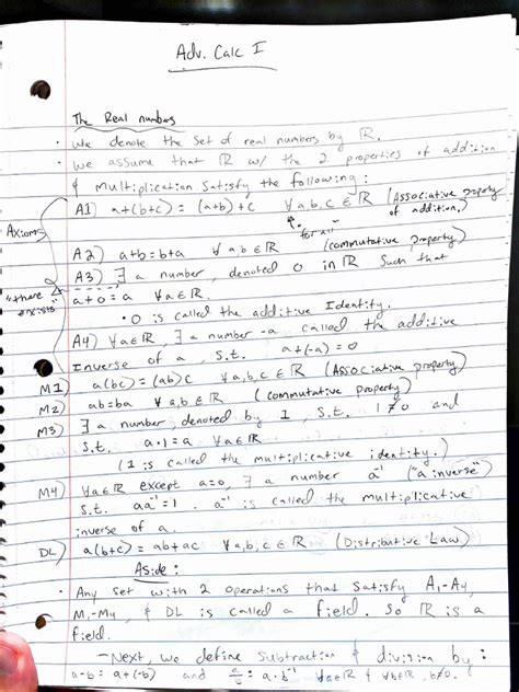 Advanced Calc 1 Notes Pdf