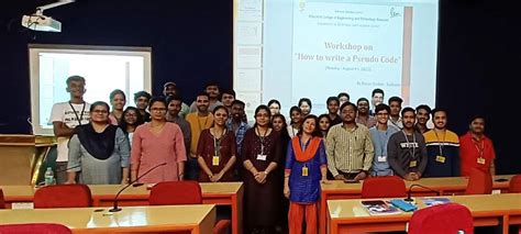 Workshop On “how To Write A Pseudo Code” Phcet