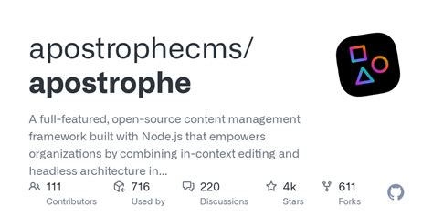 Github Apostrophecms Apostrophe A Full Featured Open Source Content Management Framework
