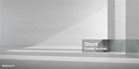 콘크리트 블록의 리듬과 태양 빛이 벽에 그림자를 캐스팅 건축 공간의 추상 3d 렌더링 0명에 대한 스톡 사진 및 기타 이미지 0명 3차원 형태 거친 Istock