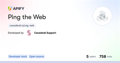 Ping The Web Api · Apify