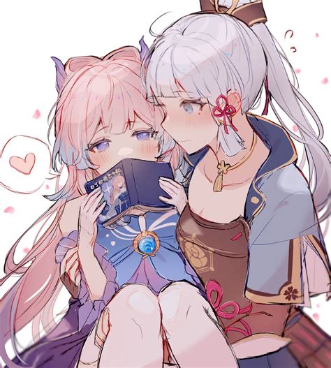 Kamisato Ayaka And Sangonomiya Kokomi Genshin Impact Drawn By Kvlen