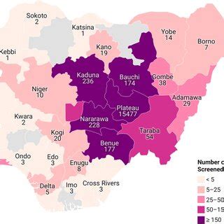 Choropleth Map Displaying State Of Residence Of 14 088 Women Screened Download Scientific