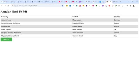 Angular Jspdf Autotable To Export Html Table To Pdf Document In Browser