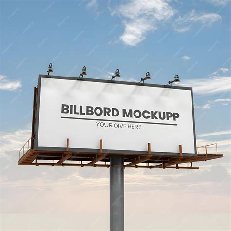 Большой широкий ландшафтный рекламный щит и макет баннера Премиум векторы