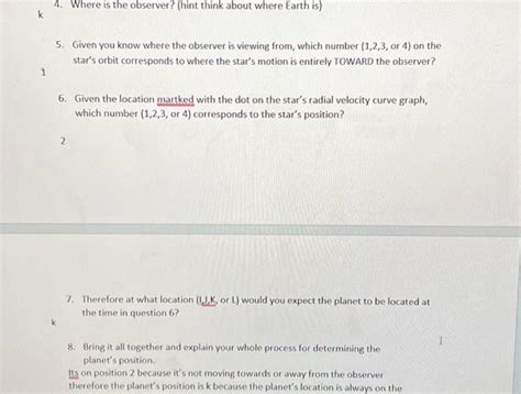 Solved The Diagram Below Shows The Radial Velocity Curve