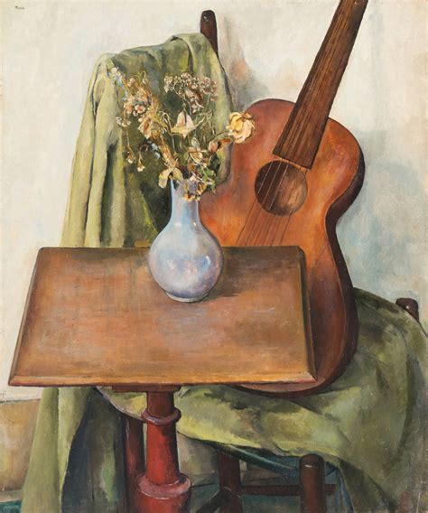 Tosca Olinsky - Still Life with Guitar For Sale at 1stdibs